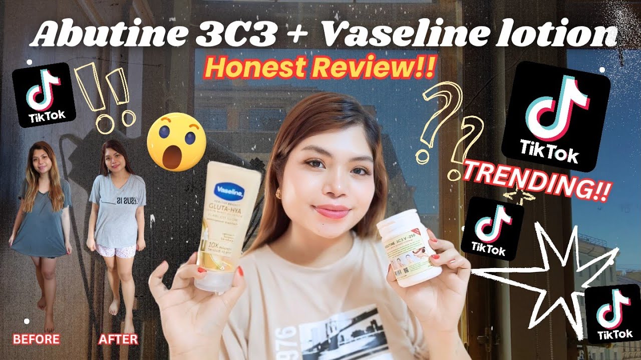 ABUTINE 3C3 WITH VASELINE LOTION REVIEW! WHITENING CREAM FROM THAILAND ...