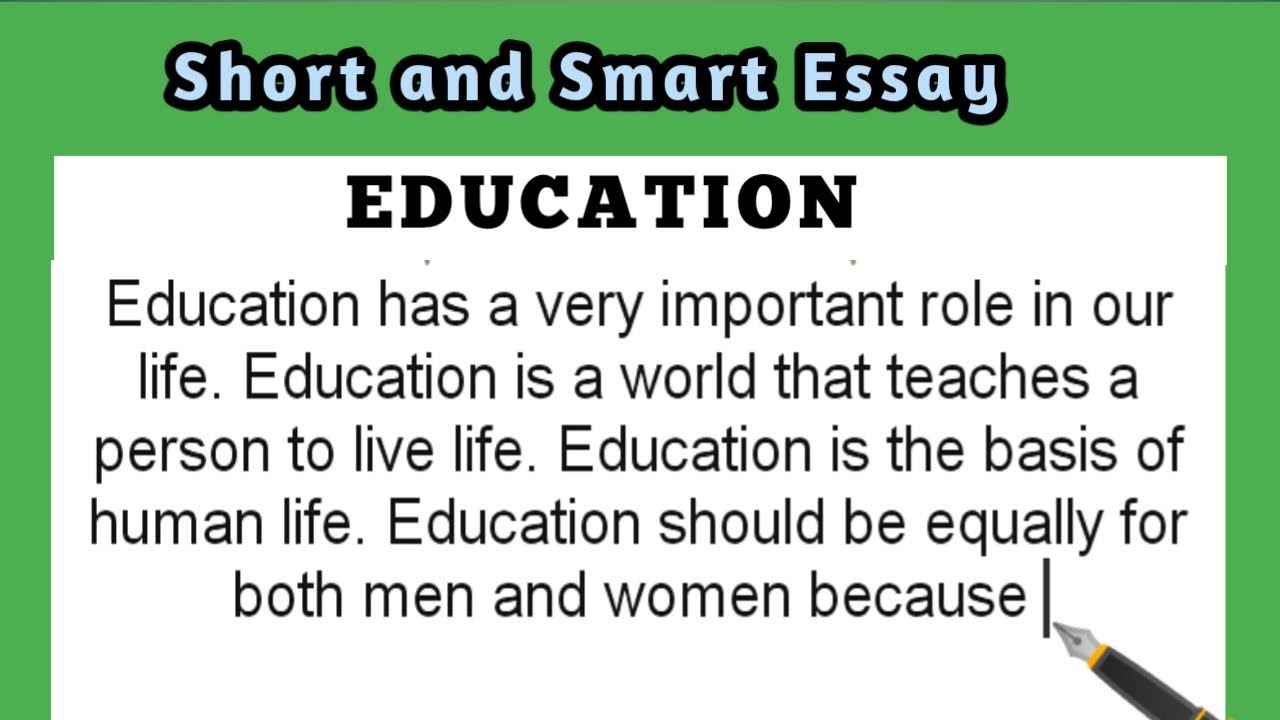 Education essay in English | Best essay writing | Write simple essay on ...