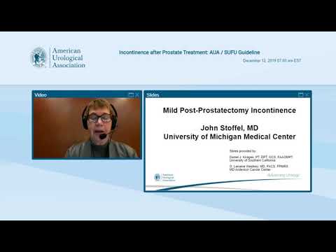 AUA Masterclass Webinar: Incontinence after Prostate Treatment: AUA ...