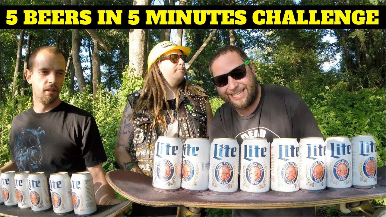 5 BEERS IN 5 MINUTES CHALLENGE & THAT CRAZY DAY!!! - YouTube