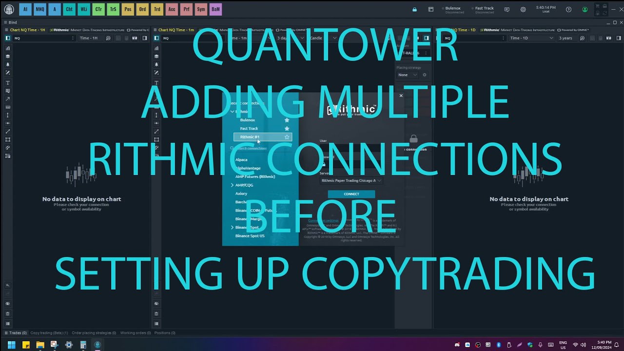 Quantower - Adding Multiple Rithmic Connections (Take Profit Trader, Phidias, Bulenox, Apex ...