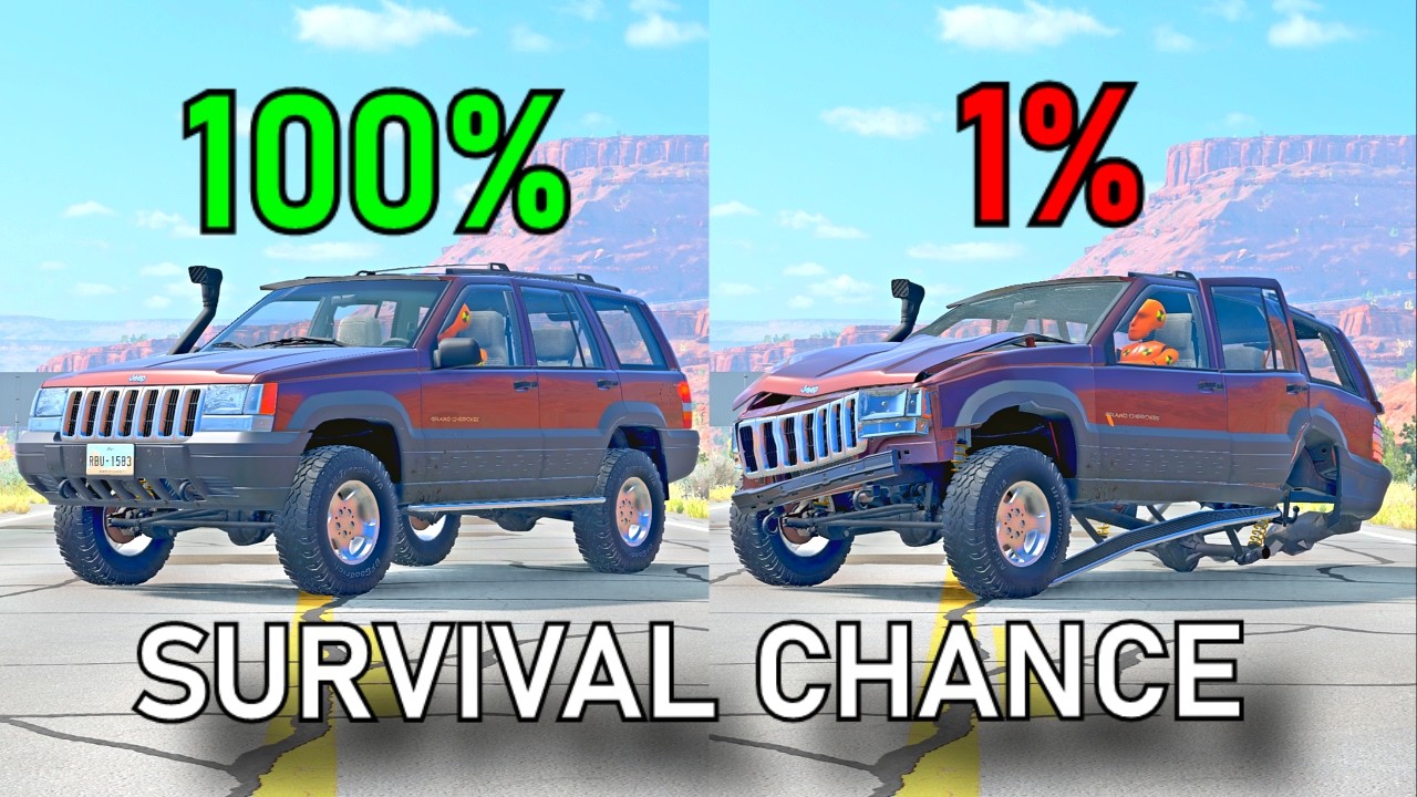 Realistic Survival Chance Crashes #99 (With Dummies) | BeamNG.drive ...