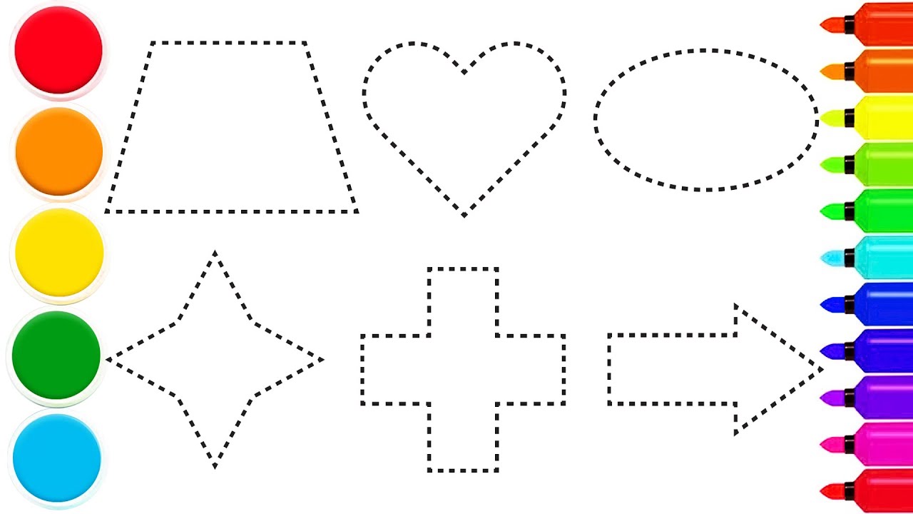 How to draw simple 2d geometric shapes | step by step - YouTube