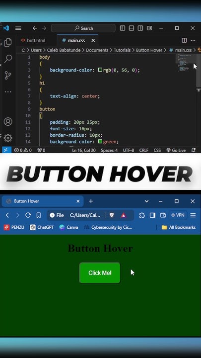 Button Hover Short Coding Webdevelopment Hovereffect Htmlcss Cssanimation Csseffect Html