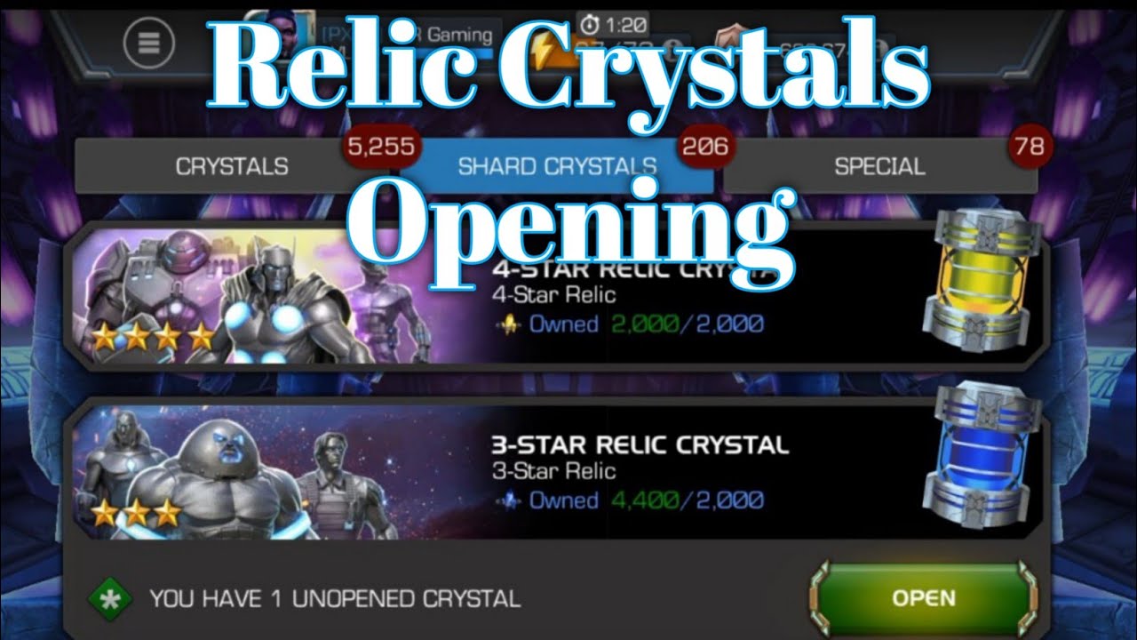 Mcoc My First Relic Crystals Opening - YouTube