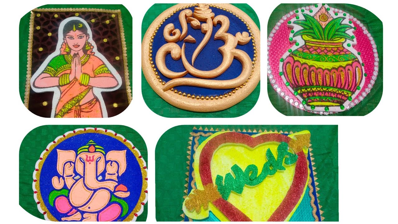 simple aarathi plate designs l Aishu creations l 7825966350 - YouTube