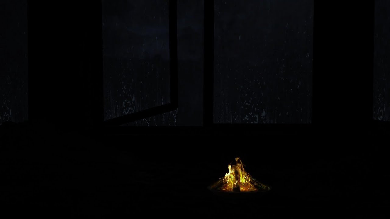 Rainstorm and Fireplace Sounds for Nighttime Focus 7 Relaxation ...