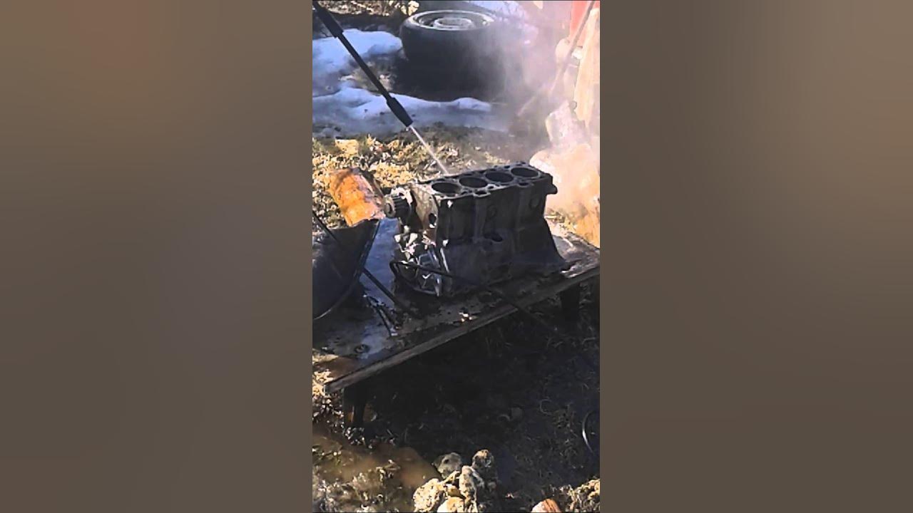 HUTER W105-P мойка блока 2 - YouTube