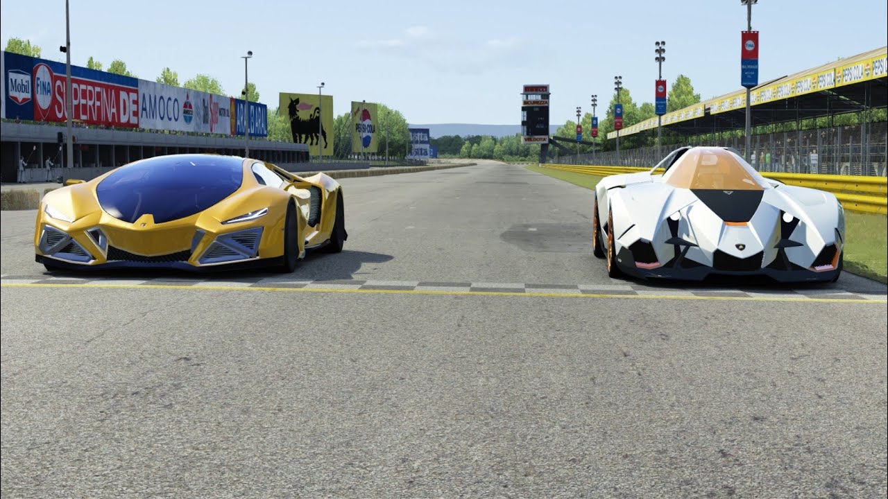 Lamborghini Celestial Concept vs Lamborghini Egoista at Monza Full ...