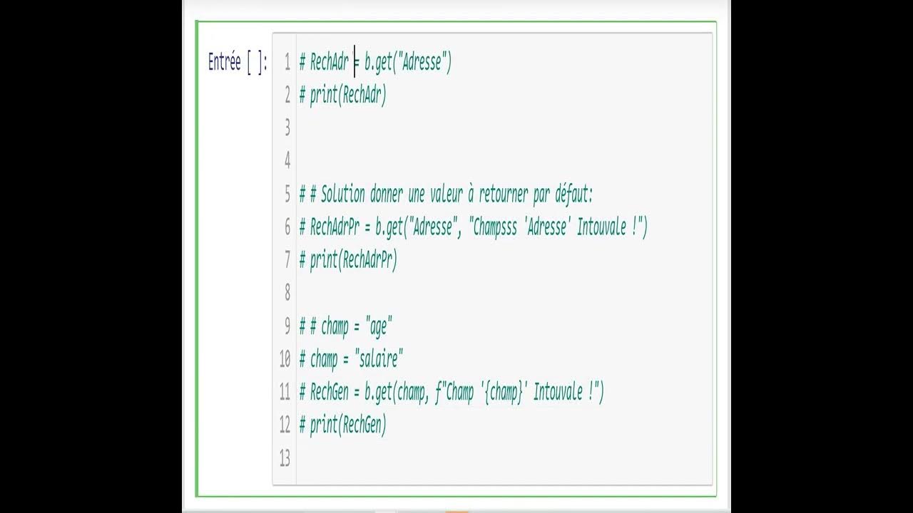 08 Python API2 2024 Set, Dictionnaire - YouTube