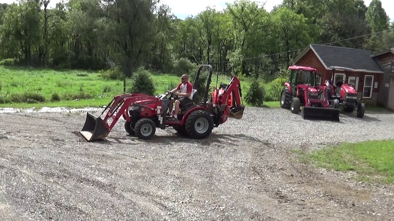 2016 MAHINDRA MAX 26XL 4X4 TRACTOR WITH LOADER AND BACKHOE - YouTube