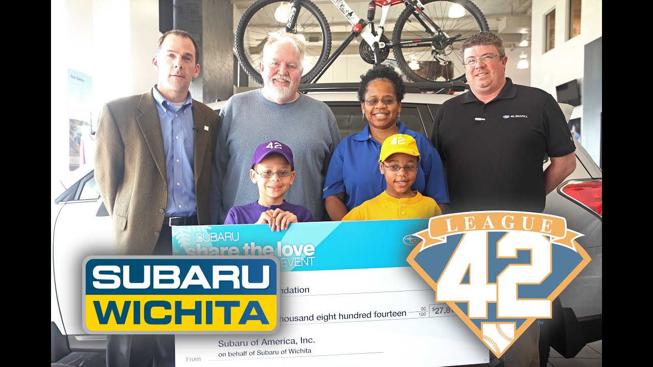 Donation to League 42 - Share the Love - Subaru of Wichita - YouTube