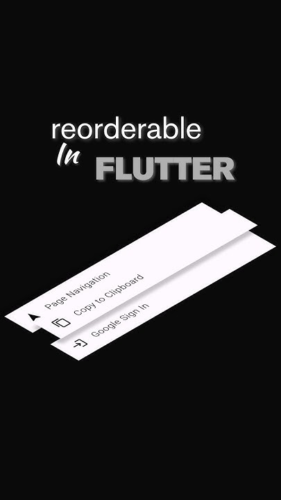 Reorderable ListView Flutter | #flutter #flutterwidgets #mobileappdevelopment #venkyscode # ...