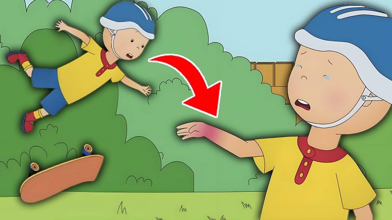 Caillou Prueba el Skate | Las Nuevas Aventuras de Caillou - YouTube