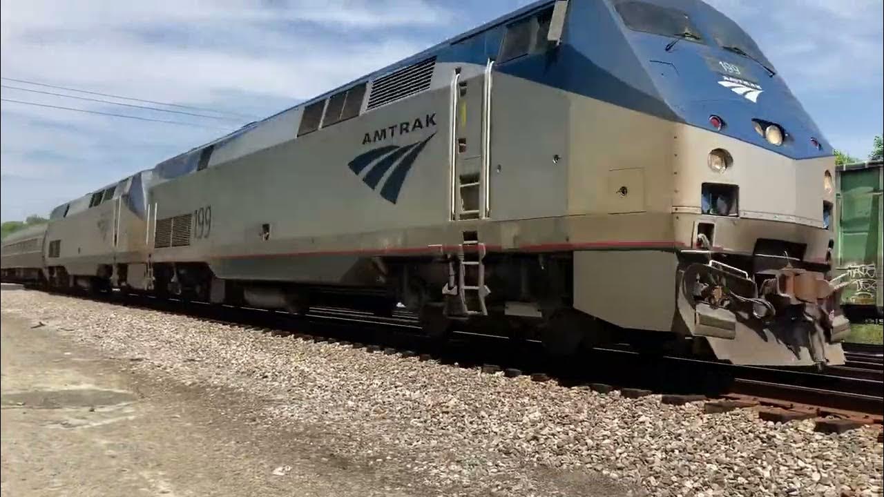 Amtrak P090 NB Engine 199 and 25 - YouTube