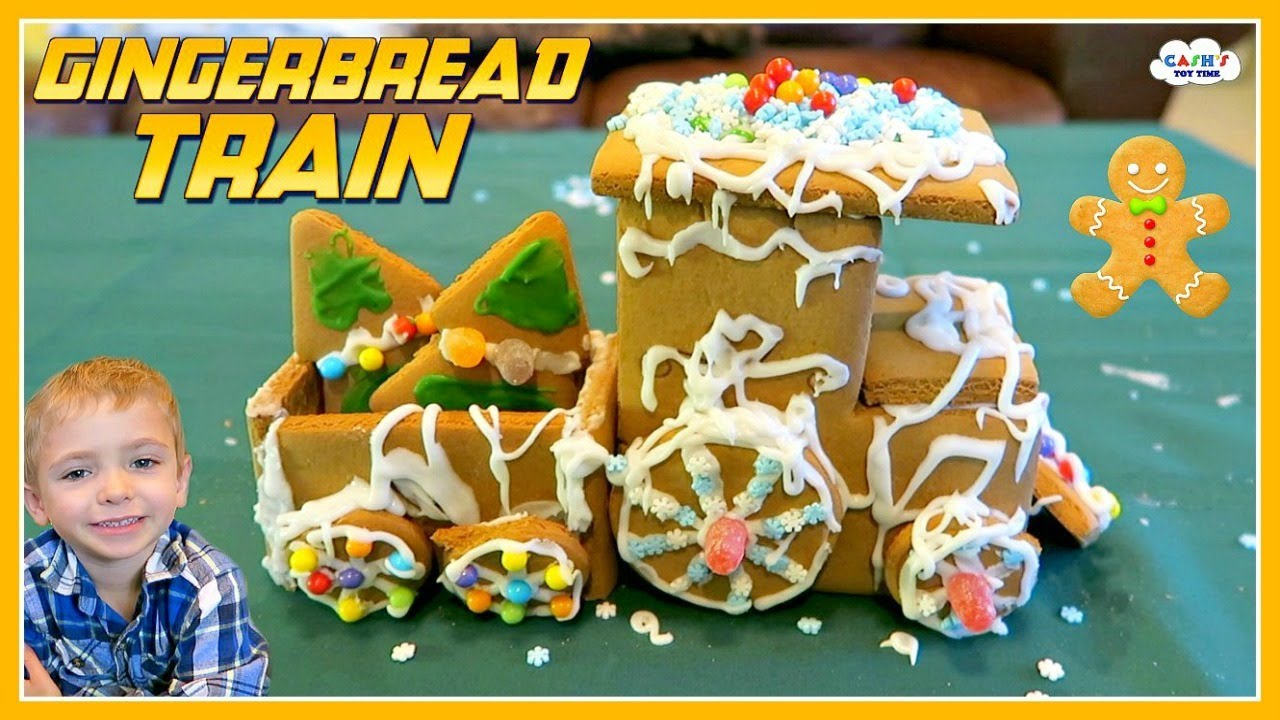 GINGERBREAD Train Kit With Icing & Candy Super Delicious - YouTube