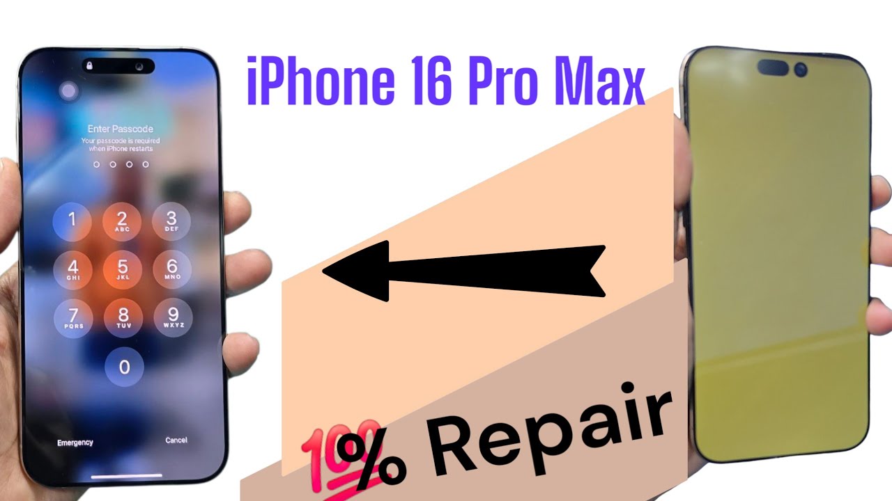 iPhone 16 Pro Max Yellow Display Track Repair. 💯 % Solution - YouTube