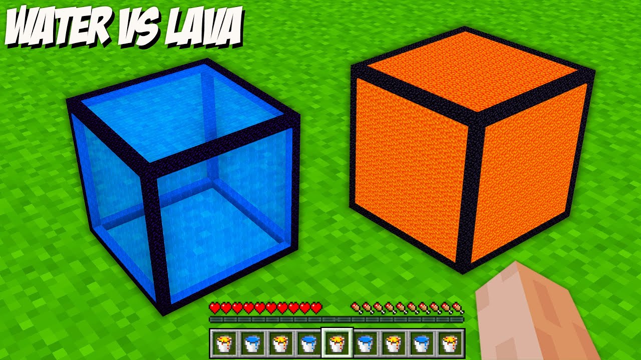 What is INSIDE THESE LAVA AND WATER BLOCKS? ONE BLOCK OF WATER vs LAVA ...