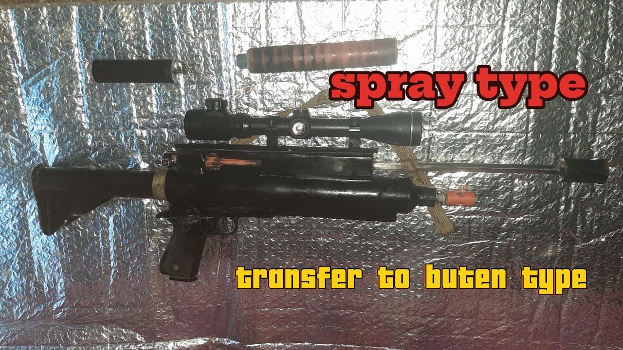 Spray type transfer to butane type marble gun 🔫 - YouTube