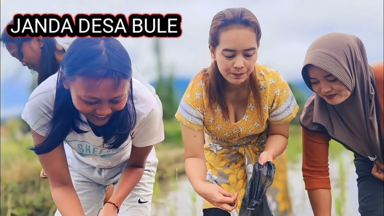JANDA BULE CANTIK NYARI KEONG DI PESAWAHAN PERKAMPUNGAN | JANDA DESA ...