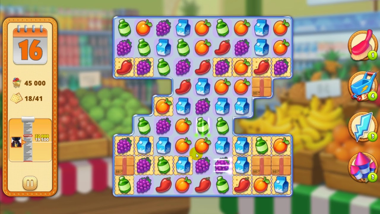 Supermarket Mania - Match 3 - Level 44 - Супермаркет Мания - Три в ряд ...