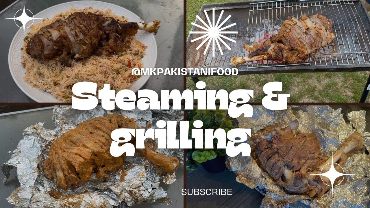 How to make tender 🔥steamed and grilled lamb leg / steamed & grilled ...