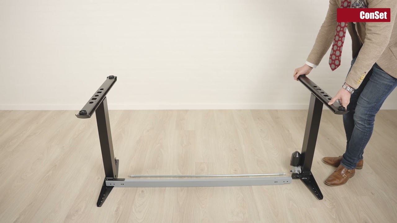 Assembling Desk Frame - YouTube