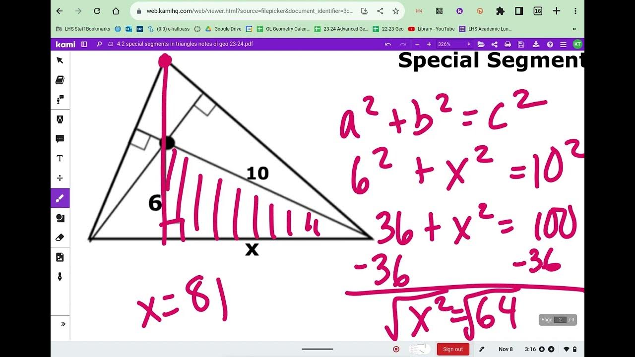 OL Geo - Special Segments in Triangles - YouTube
