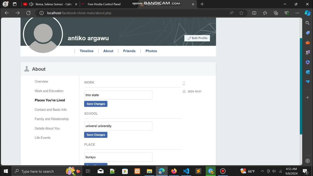 face book website using php and mysql - YouTube