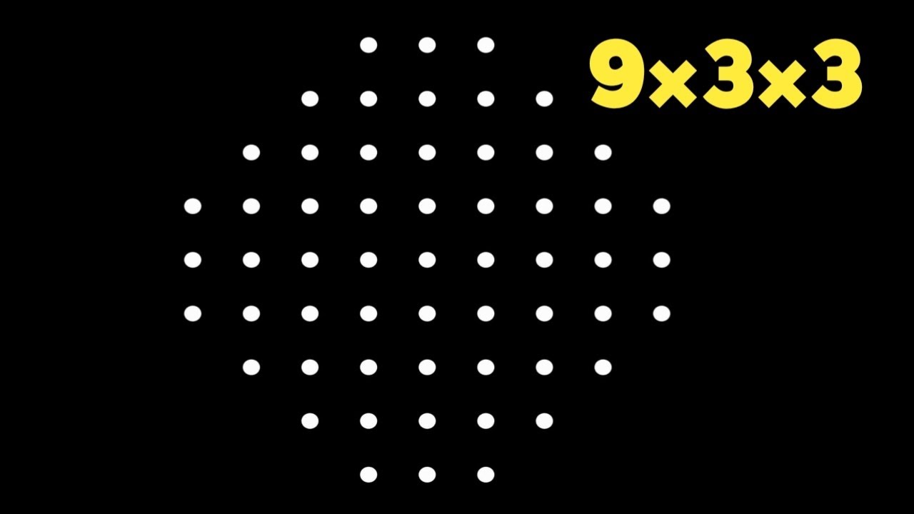 9×3×3dots simple peacock🦚design - YouTube