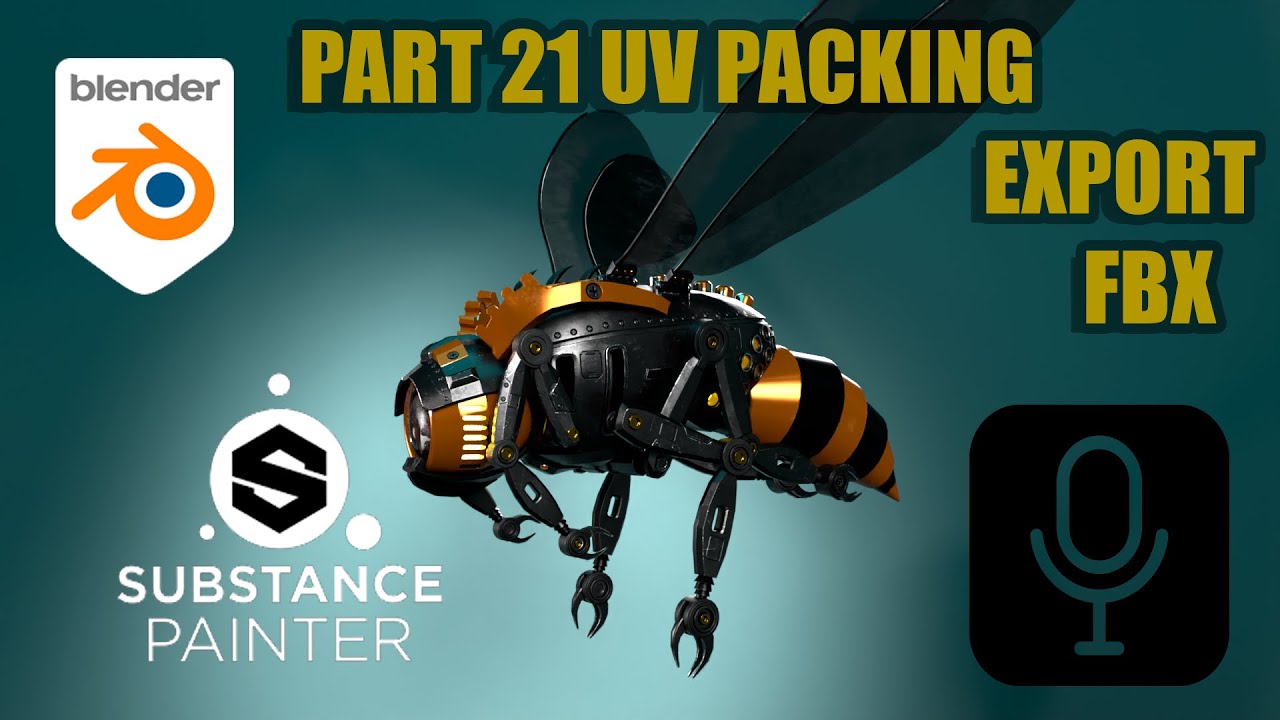 3D model Blender bee Урок 21 (UV packing) - YouTube