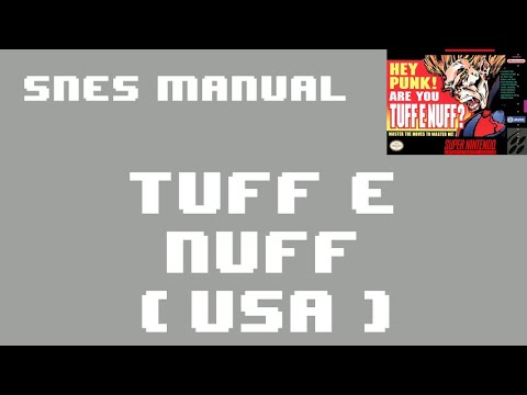 [SNES Manual] Tuff E Nuff (USA) Animated Game Manual - for Super Nintendo / Famicom - YouTube