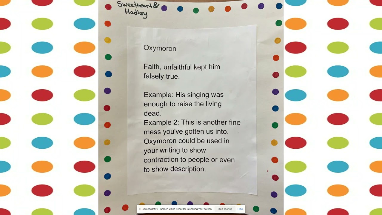 Oxymoron // Figurative Language // 5th Grade 2021 - YouTube