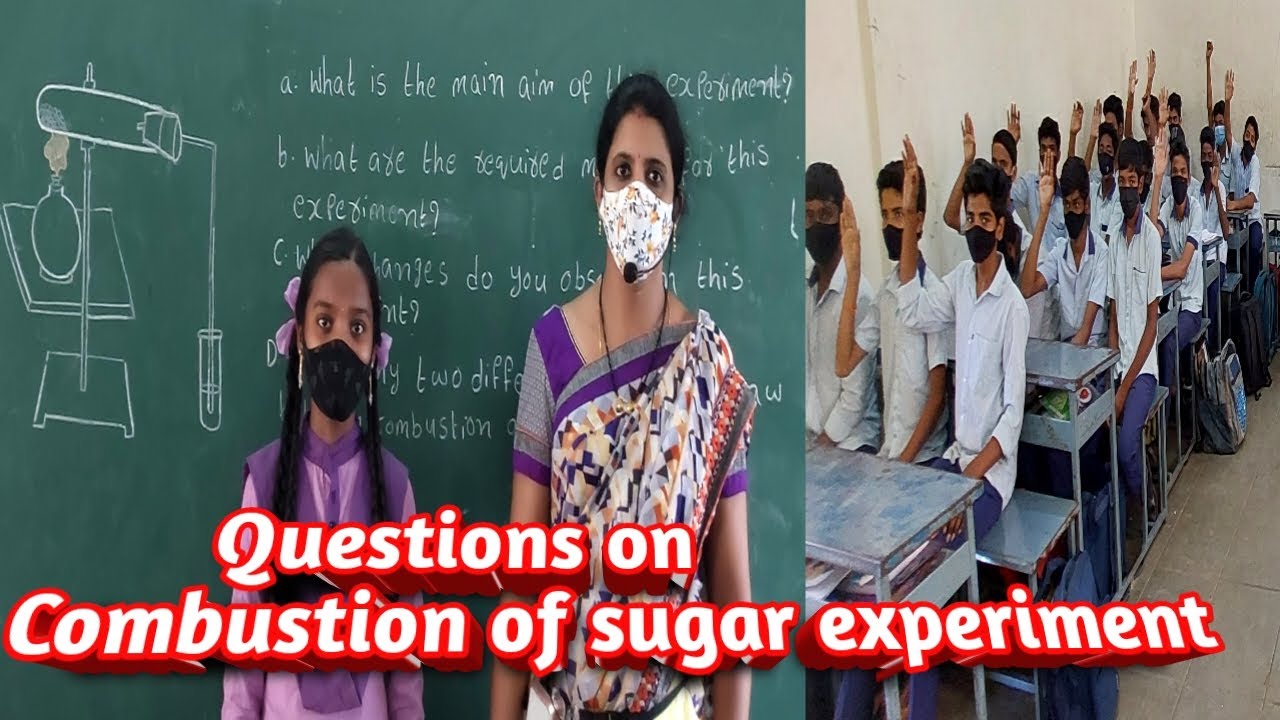 Combustion of sugar experiment || Questions on combustion of sugar ...