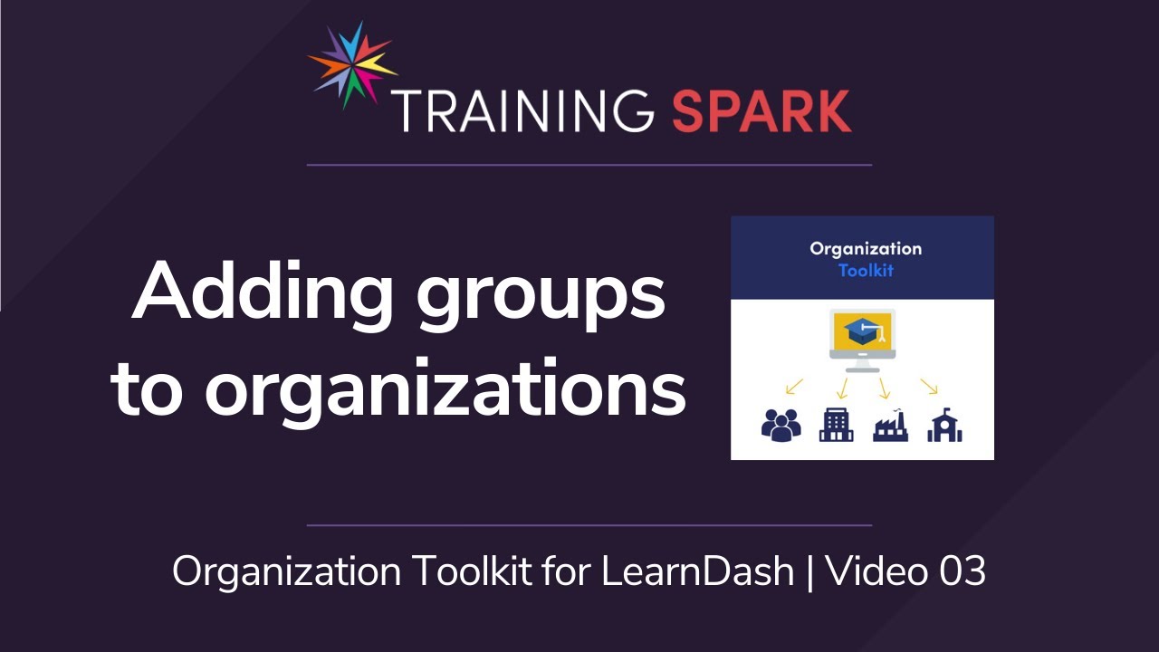 Organization Toolkit for LearnDash - Walkthrough #3: Adding groups to organizations - YouTube