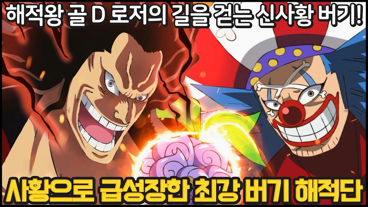 원피스 분석 동강동강 열매를 각성한 사황 버기 미호크 위블 핸콕의 합류와 록스 해적단급으로 강해지는 버기즈 딜리버리