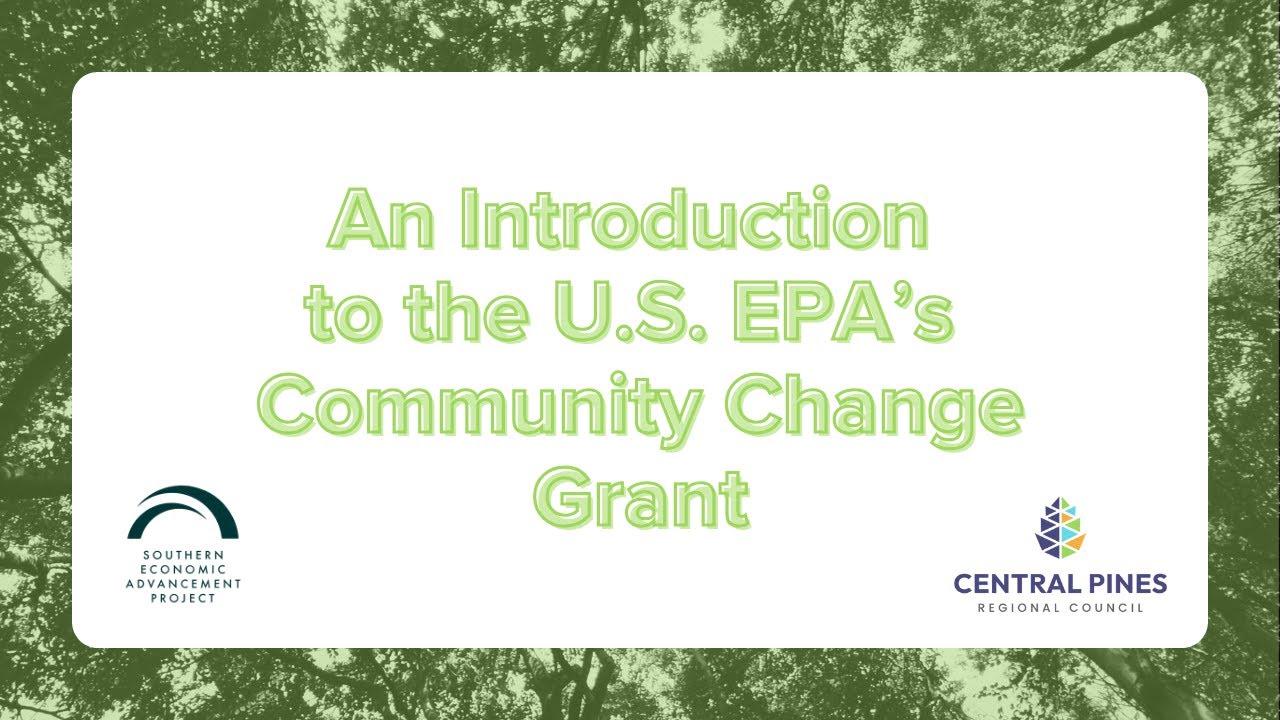 An Introduction to the EPA's Community Change Grant - YouTube