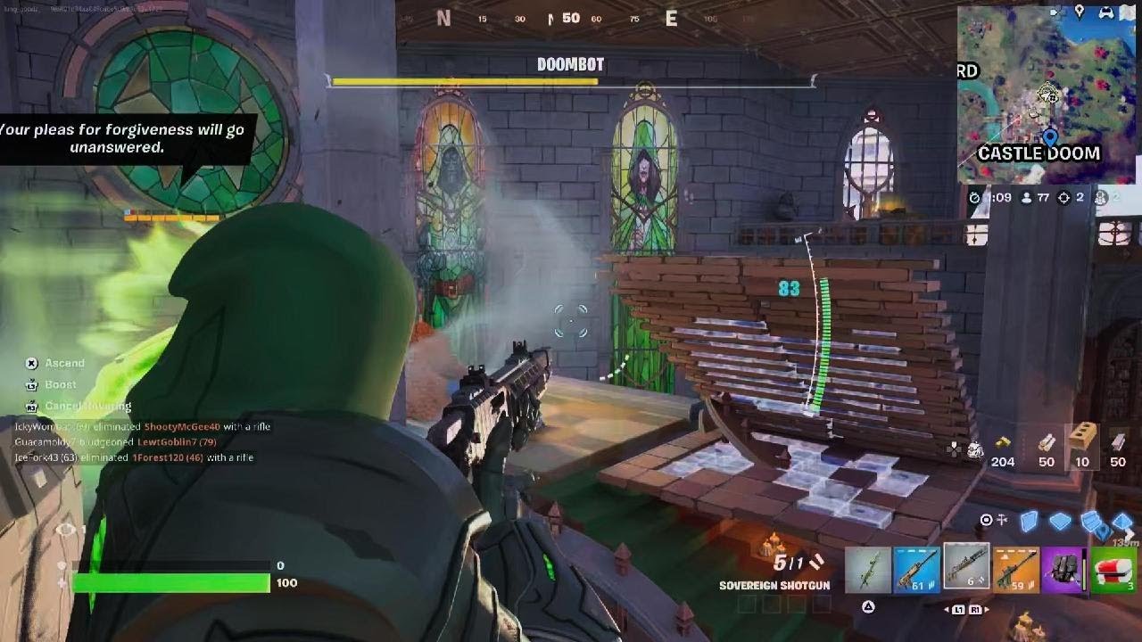 Fortnite doctor doom challenge win - YouTube