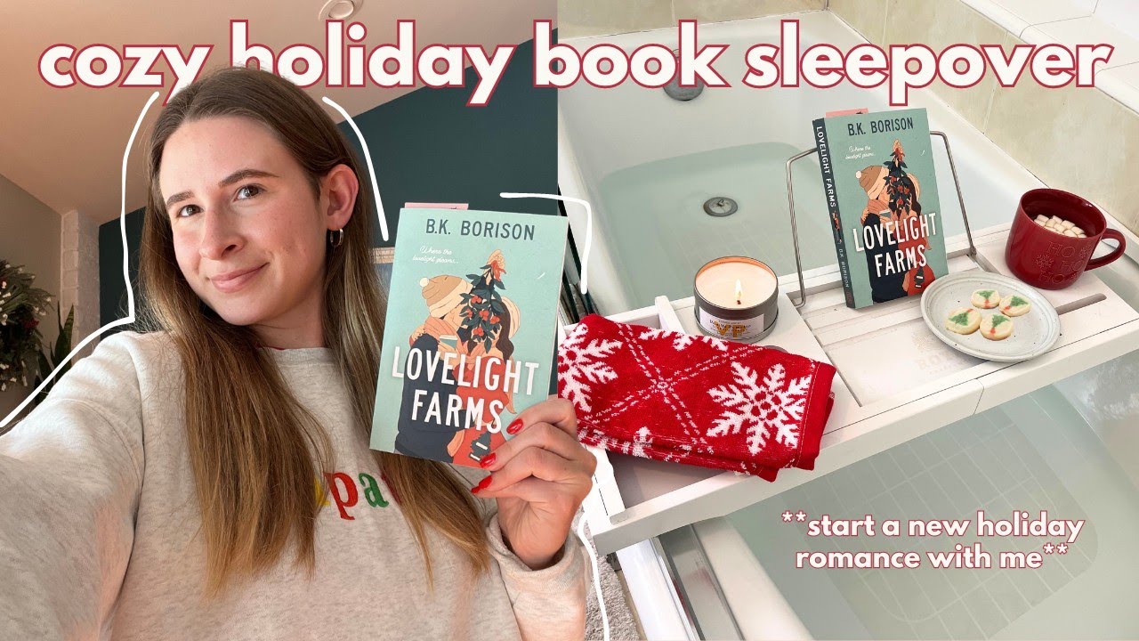 have a cozy holiday book sleepover with me! 📚🎄 **chaotic but peaceful ...