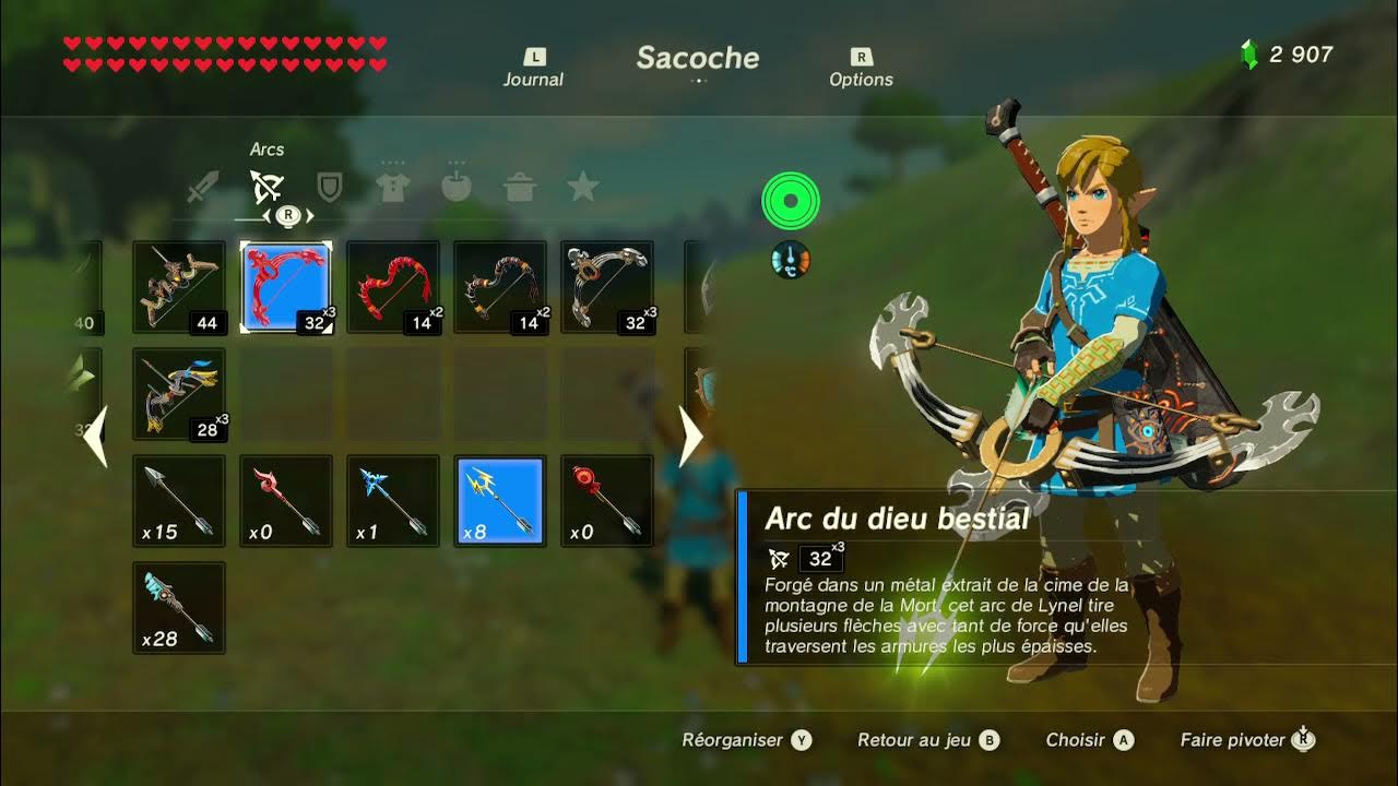 Zelda BOTW : Comment faire le bug/glitch du menu overloading (duplication armes/arcs/boucliers ...