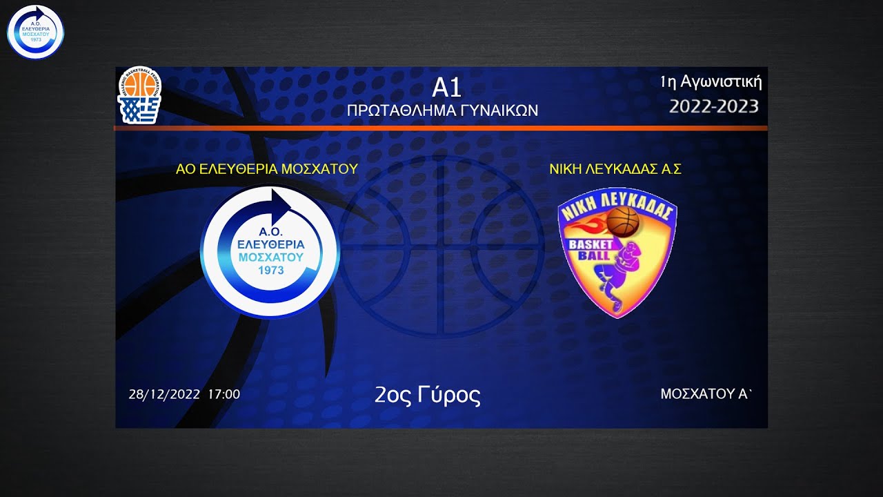 Α1 ΓΥΝΑΙΚΩΝ / 12η ΑΓΩΝΙΣΤΙΚΗ / ΕΛΕΥΘΕΡΙΑ ΜΟΣΧΑΤΟΥ - ΝΙΚΗ ΛΕΥΚΑΔΑΣ Α.Σ ...