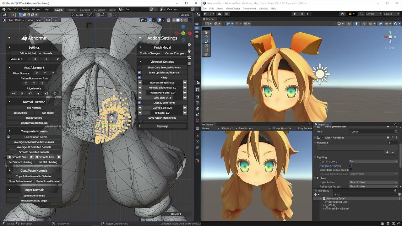 Blender + Abnormal + MeshSyncを使ってUnityでリアルタイムプレビュー - YouTube