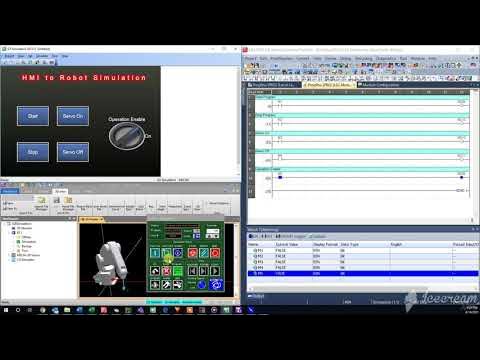 Demonstrating Mitsubishi's HMI to PLC to Robot Simulation (Part 4 ...