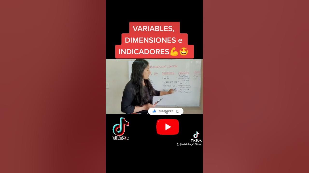 Variables, Dimensiones e INDICADORES☝️☝️ ️ - YouTube