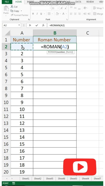 How to Convert Number into Roman Value #shorts #excel #tips #exceltips #exceltutorial - YouTube