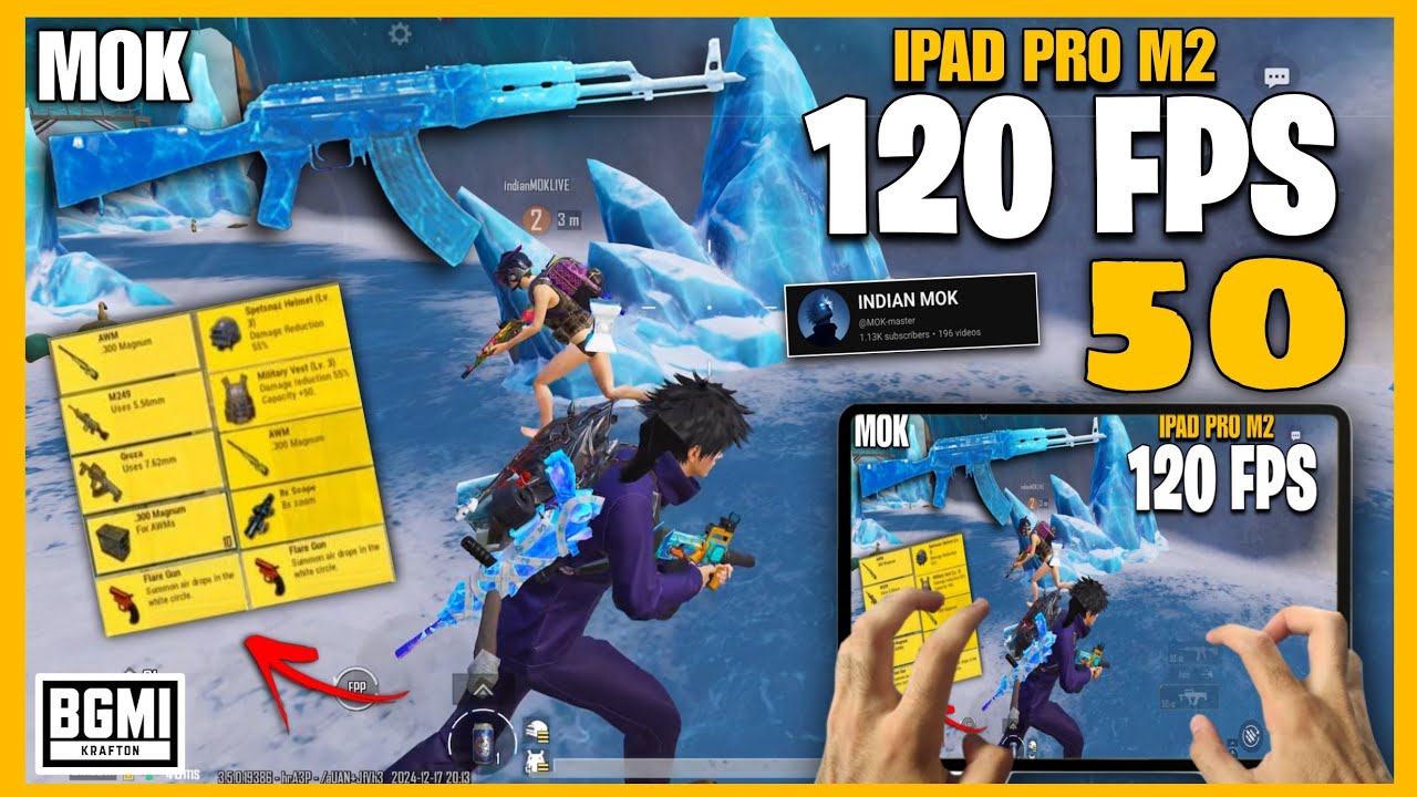 IPAD PRO M2 | BGMI WOW!😮50 KILL POWER OF 120 FPS IPAD PRO M2 GAMEPLAY #bgmi #pubg #pubgmobile ...