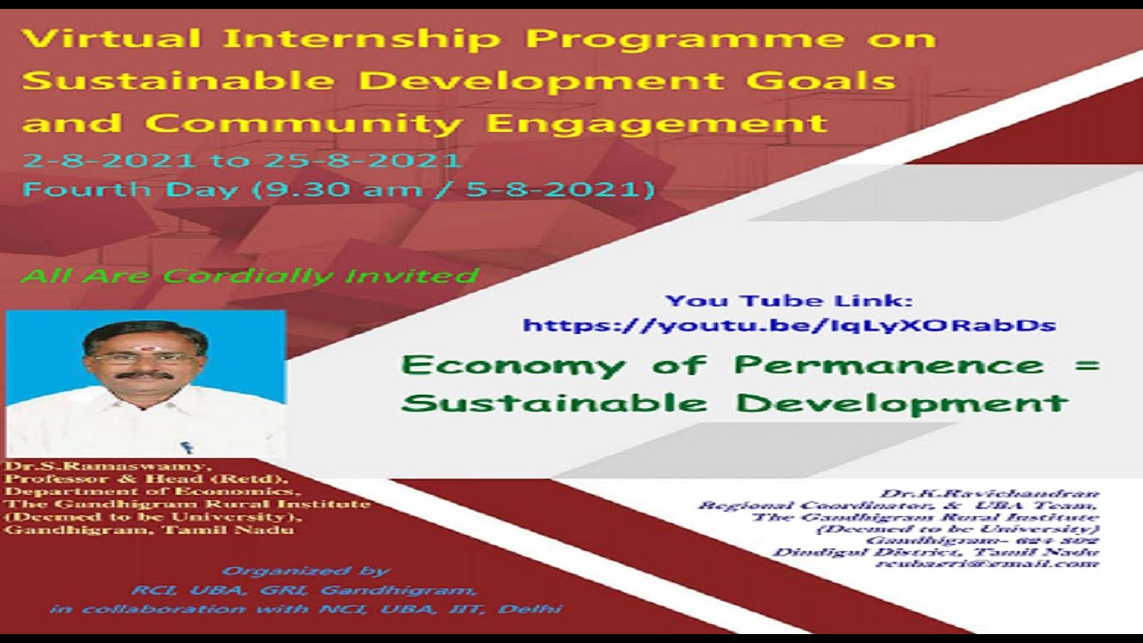 Virtual Internship Programme on SDGs and Community Engagement Episode-3 ...