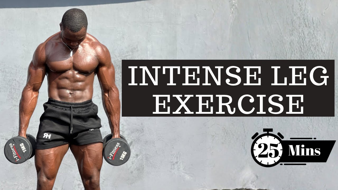25-Mins Dumbbell Exercise To Build Bigger Legs | Quads, Hamstrings ...