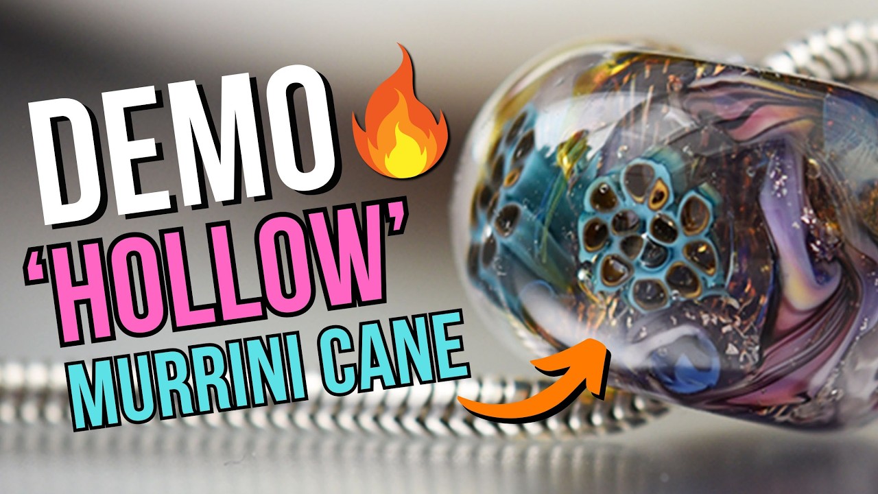 How to make a 2-Step 'Hollow' Tube Murrini Cane - DEMONSTRATION 🔥 - YouTube