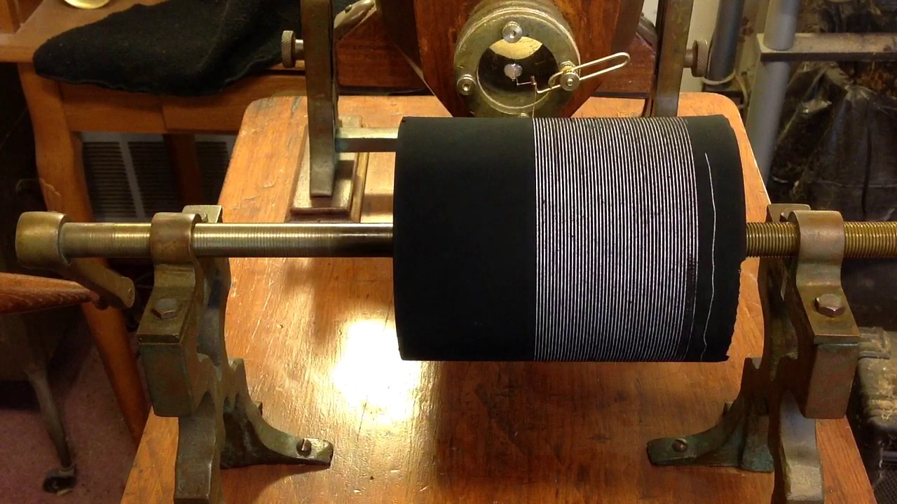 1857 phonautograph / scribing the carbon paper - YouTube